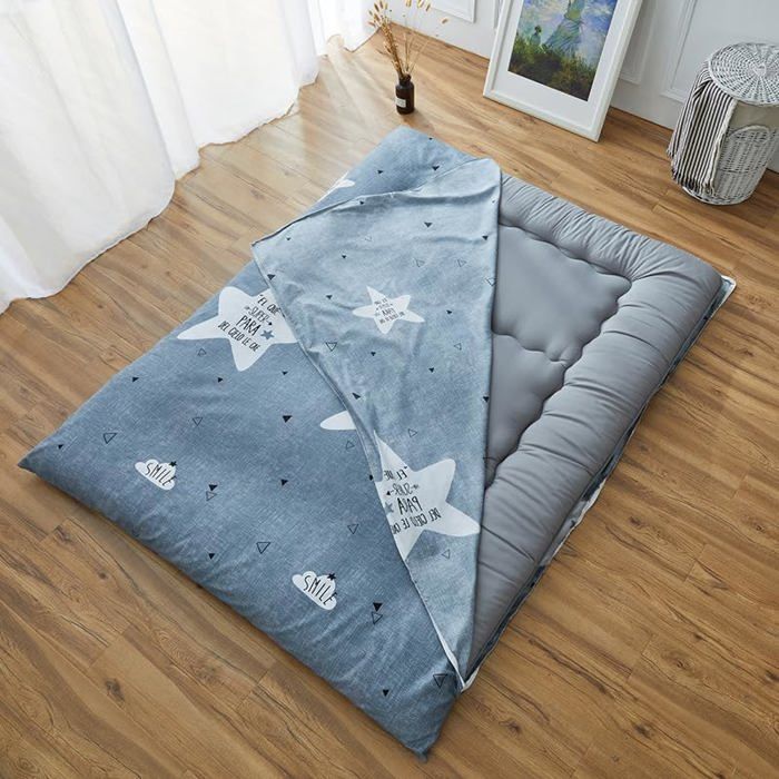 Housse futon sol 90×200 cm gris foncé, zippée, lavable, protection ...
