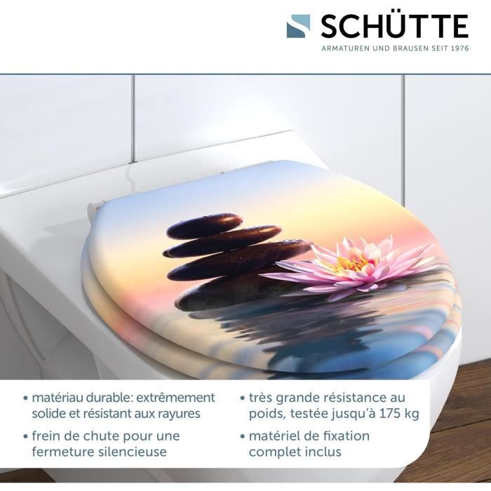 Siège de WC SUNSET avec abaissement automatique en bois | Siège de ...