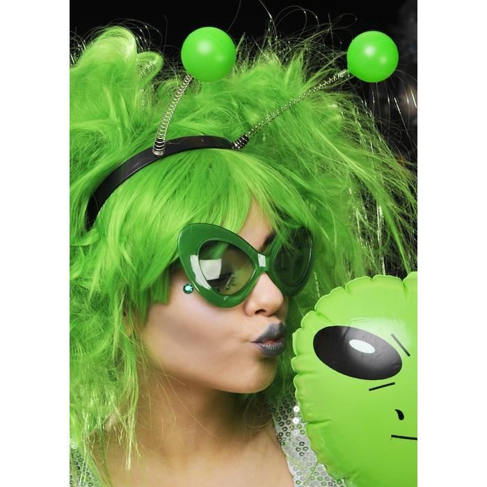 Accessoire de déguisement - Alien - Antenne tête vert Boppers - Homme ...