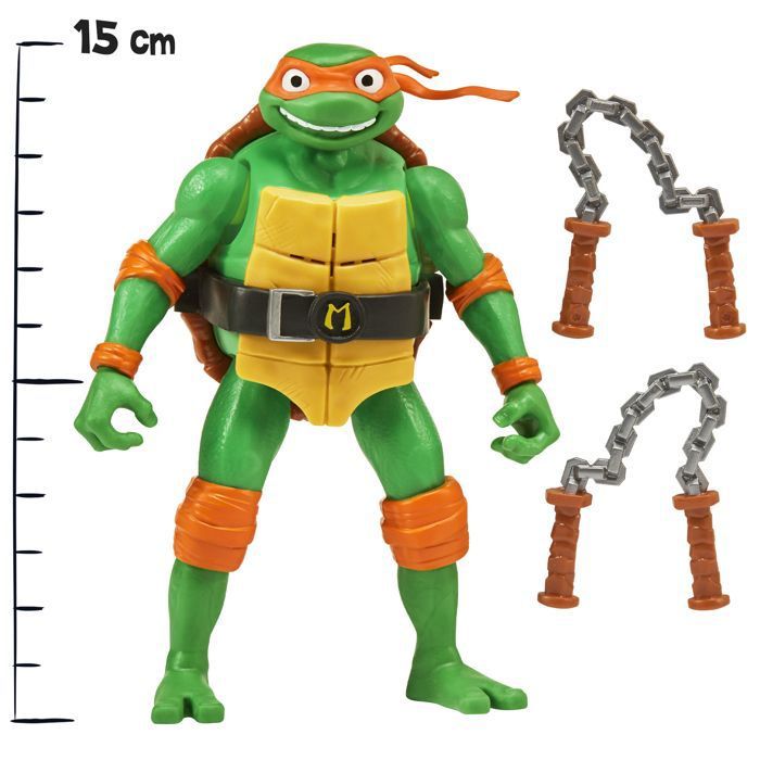 Les Tortues Ninja, Figurine de 15 cm avec arme, Fonction électronique ...
