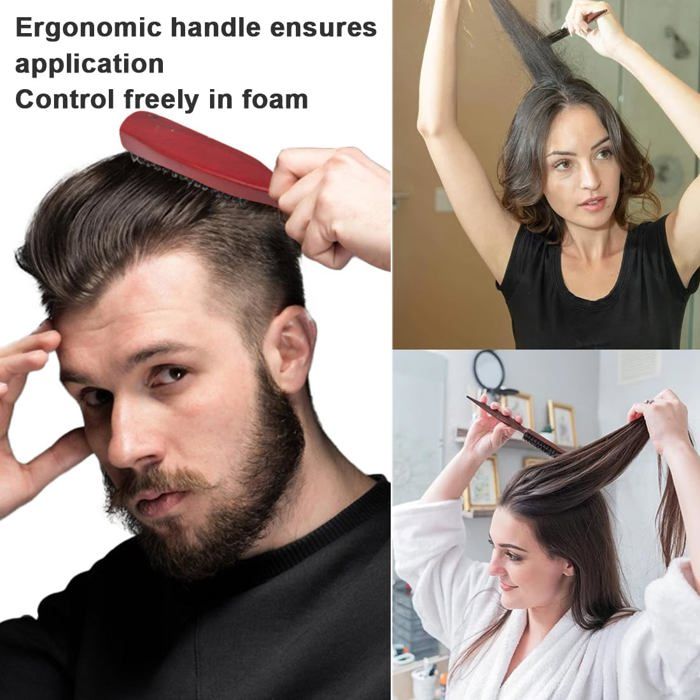 Brosse en Poil de Sanglier 2 Pièces Salon, Teasing Brosse Cheveux Barbe ...