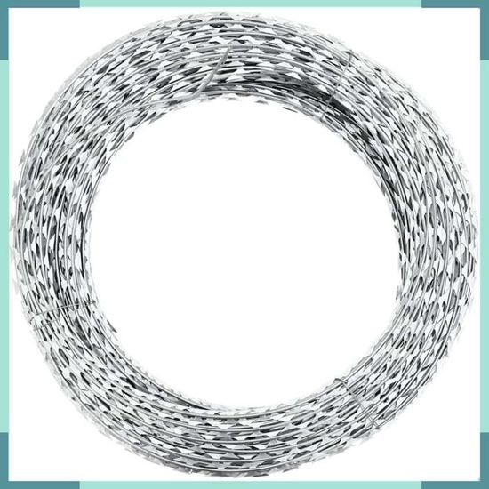 ASHATA Fil barbelé concertina Acier galvanisé 300 m -FHE143337 - Cdiscount Jardin