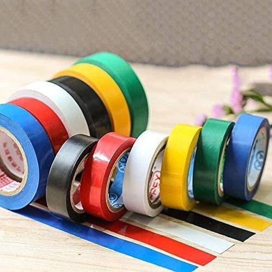 Ruban d'isolation électrique Ignifuge Fort 10m 600v Rouge Noir Blanc ...