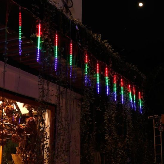Prise UE 30CM 220V RVB Guirlande lumineuse LED étanche à 8 Tubes, effet ...
