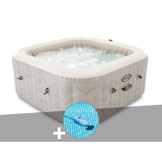 Kit spa gonflable Intex PureSpa Chevron carré Bulles 6 places ...
