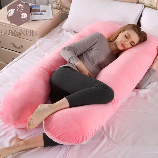 Coussin de Grossesse et d'allaitement pour Dormir Modulaire Forme de U ...