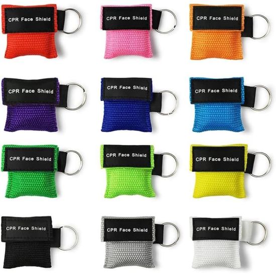 Masques De Premiers Secours De Poche Pour Rcp - Kit Porte-Clés De Poche ...