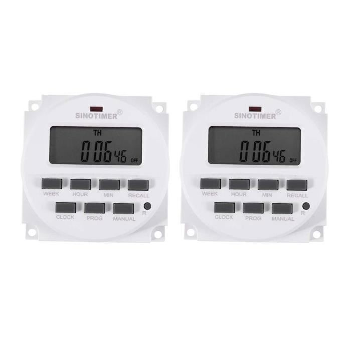 TIMER - MINUTEUR - PENDULE Sinotimer 220V Ac Digital 7 Day Weekly ...