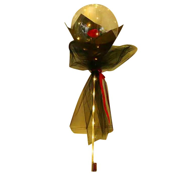 Bouquet de roses en ballon lumineux Bouquet de boules transparentes ...