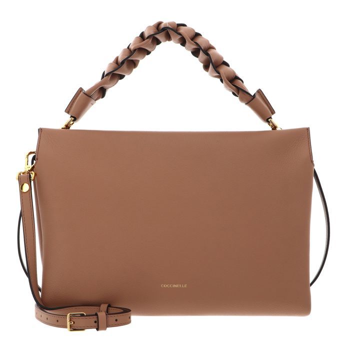 COCCINELLE Sac à main brun clair en cuir pour femme - Boheme Grana ...