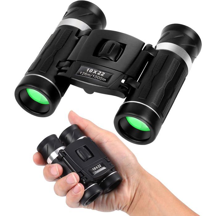 Mini Binoculars for Adults and Chilen, 10x22 Waterproof Compact Small ...