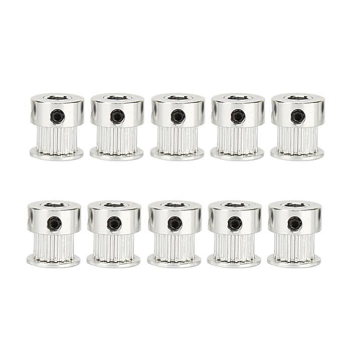 SHO 5pcs Dents de 5 mm GT2 16 d'alésage poulie de courroie de ...