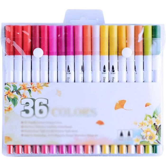 Feutres Coloriage Stylos Pinceaux À Double Pointe, Stylos Multicolores ...