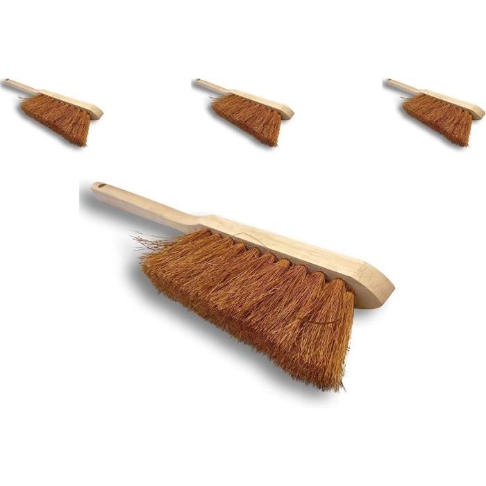 Balais De Jardinage - Balayette Brosse Fibres Coco Naturel | Lot 3 Manche Long Bois Longueur 45 ...