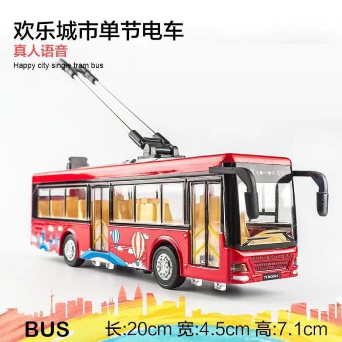 Tram bus rouge - Modèle de voiture en alliage de bus'affaires'aéroport ...