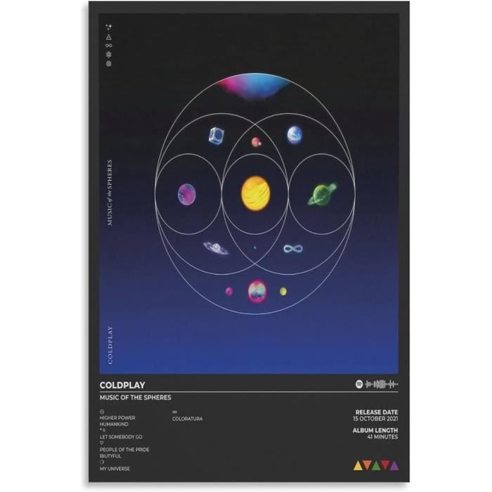 Coldplay Music Of The Sphères Poster Sur Toile Décoration De Chambre À ...