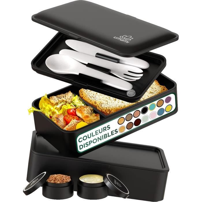 Bento Lunch Box, 2 Pots à Sauce & Couverts en Bois Inclus, Lunchbox ...