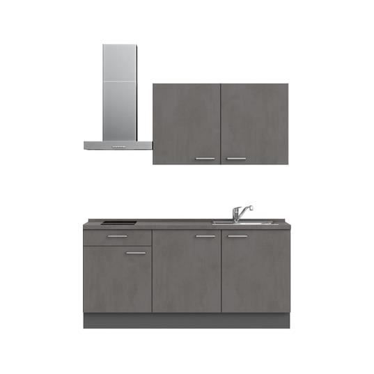 UB DESIGN Pack Cuisine ASTUCIO BETON GRIS GAUCHE - 180CM - Cdiscount Maison