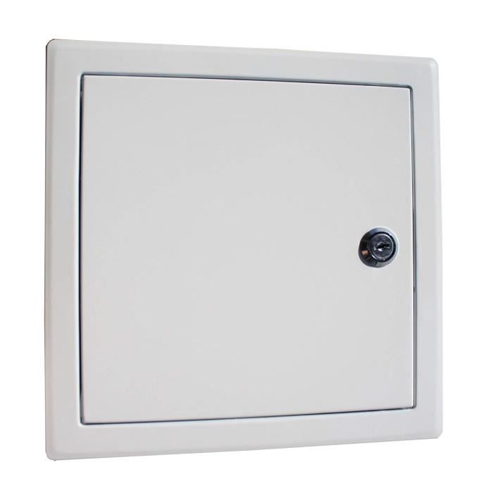 Upmann Grille Revi Porte Softline SV 500 x 500 RAL9016 Serrure à ...