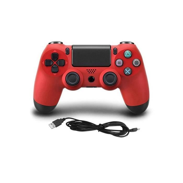 Manette Ps4 Controleur de Jeux DualShock,Rouge - Cdiscount Informatique