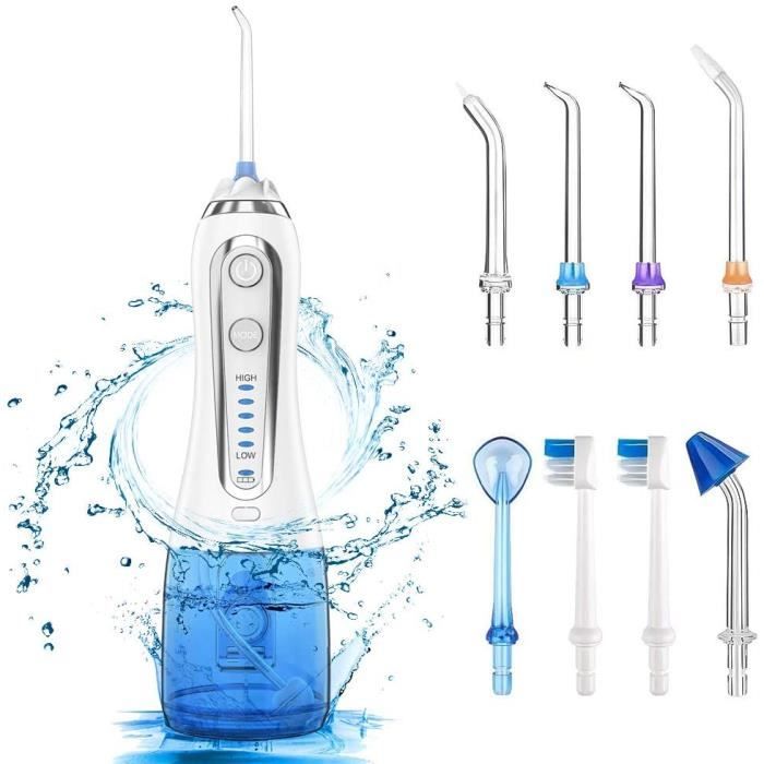 Hydropulseur Jet Dentaire, Irrigateur Oral Professionnel Rechargeable ...