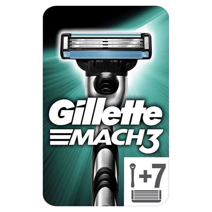 Gillette Mach3 Rasoir Pour Homme + 6 Lames (rasoir offert) - Cdiscount ...