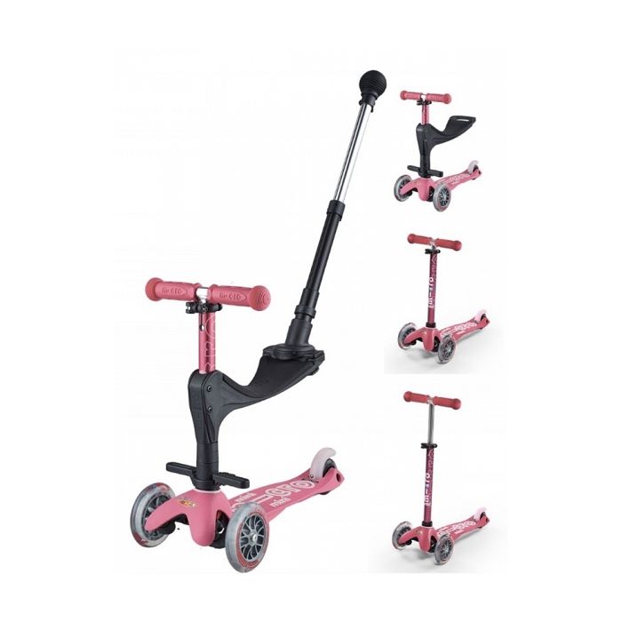 Trottinette évolutive 3 roues - Mini Micro 3en1 Deluxe + Rose - Achat ...