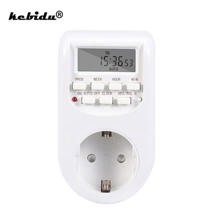 Prise électrique,Minuterie numérique Programmable, réglage réglable de ...