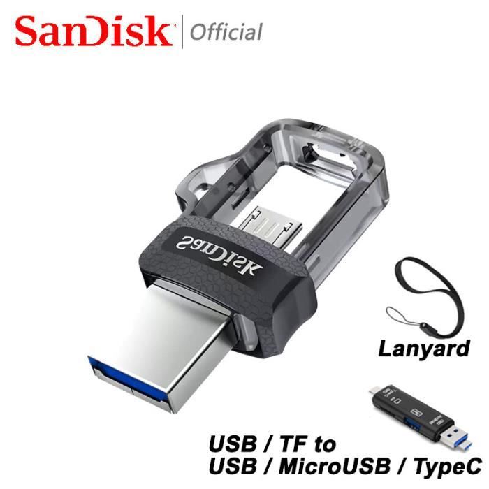 Clé USB OTG SanDisk SDDD3 Lanyard Y211 - 32 Go - Cdiscount Informatique