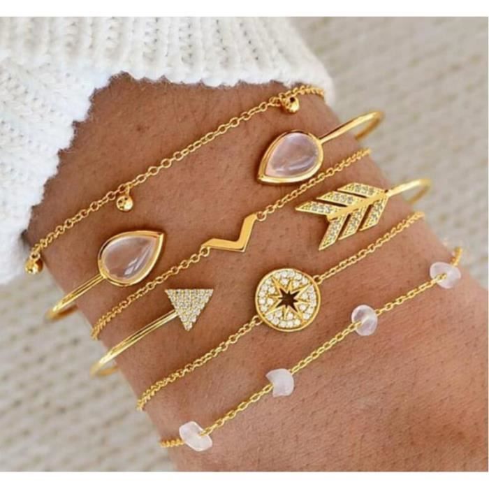 Bracelet De Style Boho Pour Femme Ensemble De Bracelets À Perles En ...
