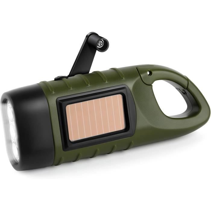 Torche À Manivelle À Main, Lampe Solaire Rechargeable Led Torche Pour ...