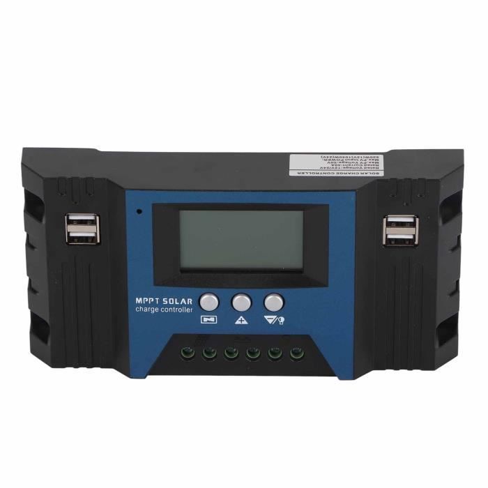 Contrôleur de charge solaire - DILWE - 12V/24V - 4 ports USB - Protection électronique - Écran ...