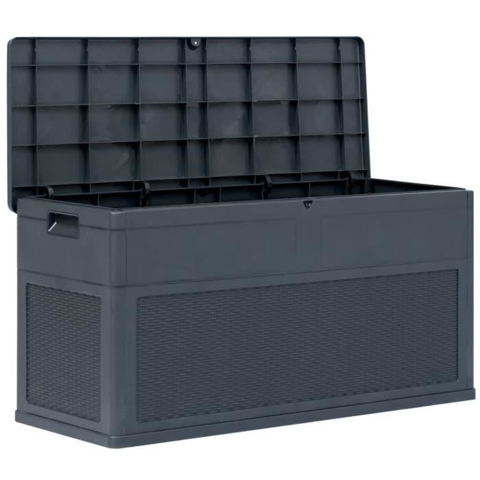 XIO Boîte de rangement de jardin 320 L Anthracite 112259 - Cdiscount Jardin
