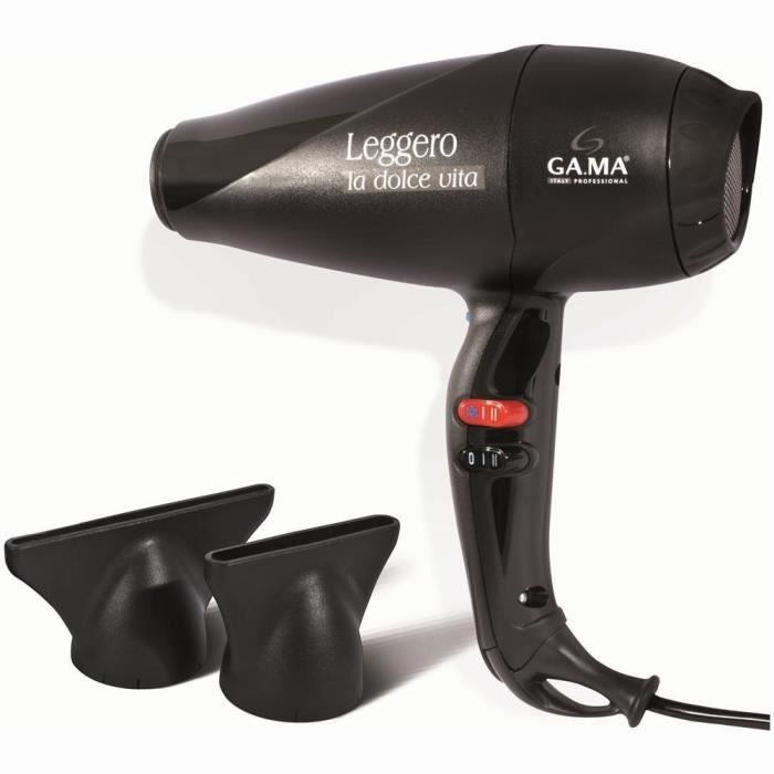 Sèche cheveux - Gama A21.LEGGERO.NR - Puissance 2100 W - 4 températures ...