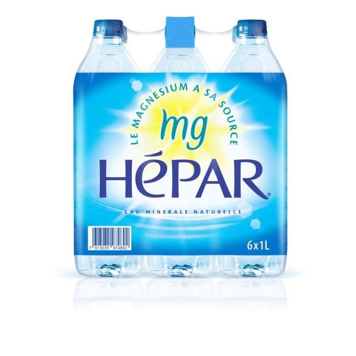 Eau minérale naturelle - Plate - Magnésium 6x1l - Cdiscount Au quotidien