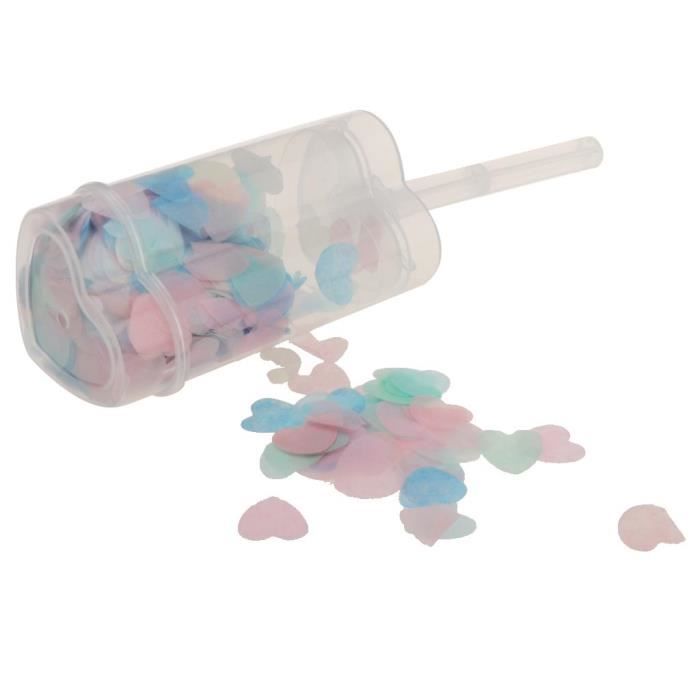 Biodégradable Popper Push Coeur Confetti Container Décor Couleur claire ...