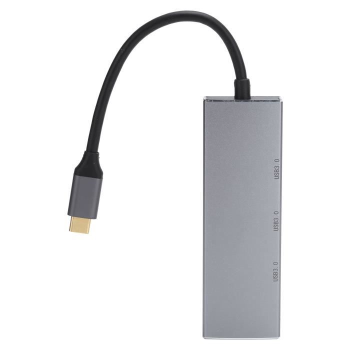HURRISE hub 4 en 1 Station d'accueil Hub Type-C Adaptateur réseau HDMI ...