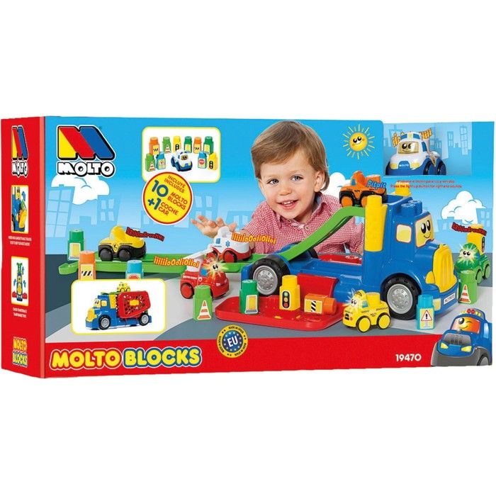 Molto - Camion Avec Blocks Et Voitures Molto - Cdiscount Jeux - Jouets