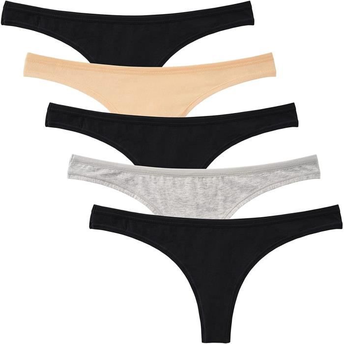 Tanga Femme Coton Basique String Ficelle Sexy Chic Culotte Extensible ...