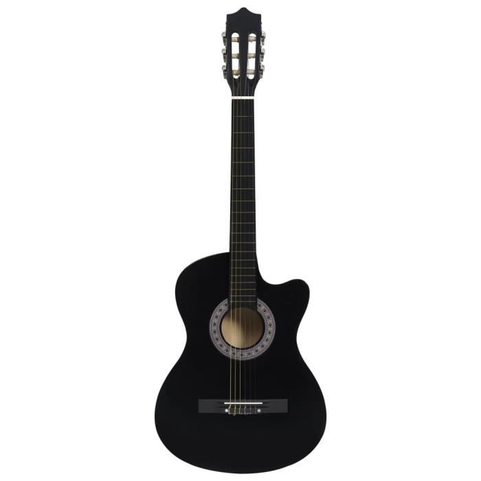Guitare classique occidentale - Omabeta - Noir - 6 cordes - 38 pouces ...