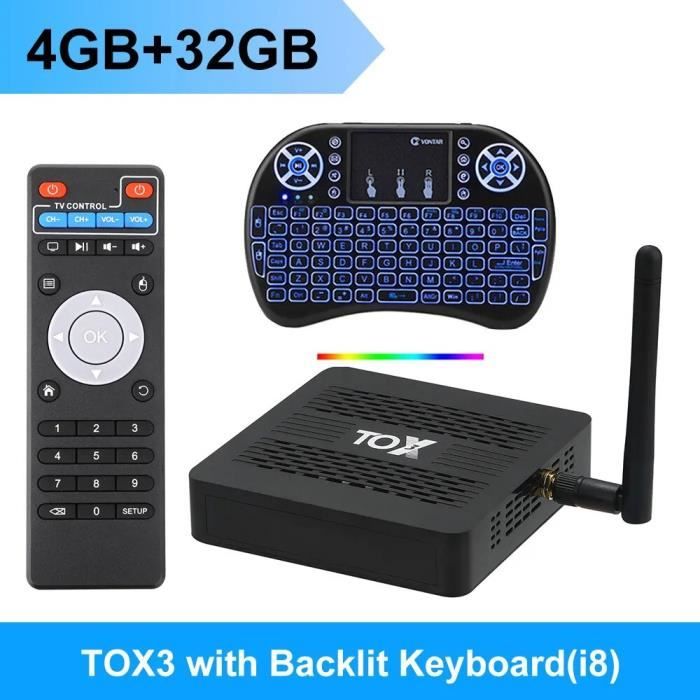 Boîtier TV - TOBERY - Amlogic S905X4 - Android 11 - 4 Go RAM - 32 Go ...
