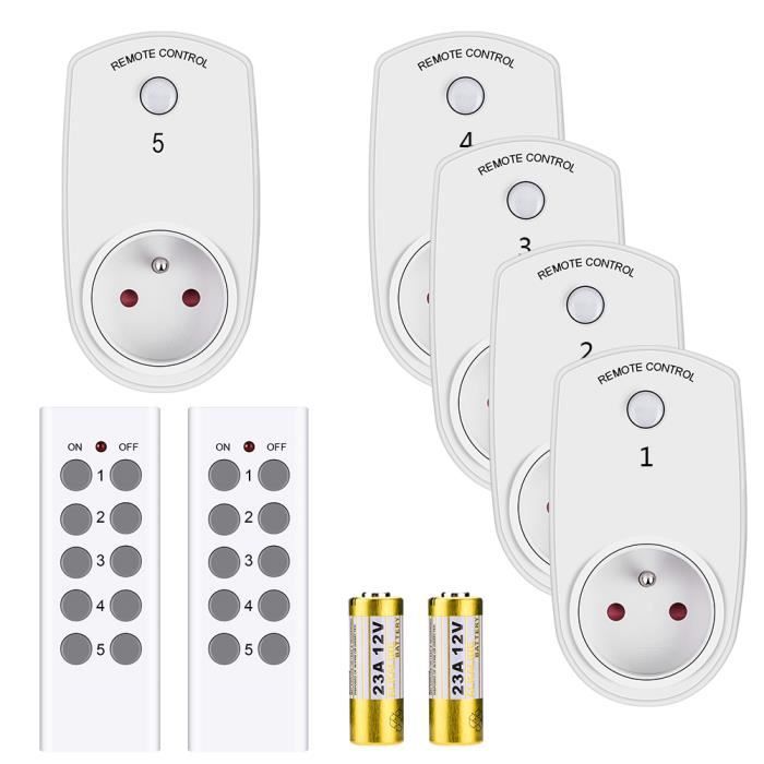 Sonew Prise murale 5Pcs Smart Wireless Control Prise de courant murale ...