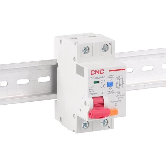 Disjoncteur,Disjoncteurs Disjoncteur À Courant Résiduel 30Ma 1P N Rcbo ...