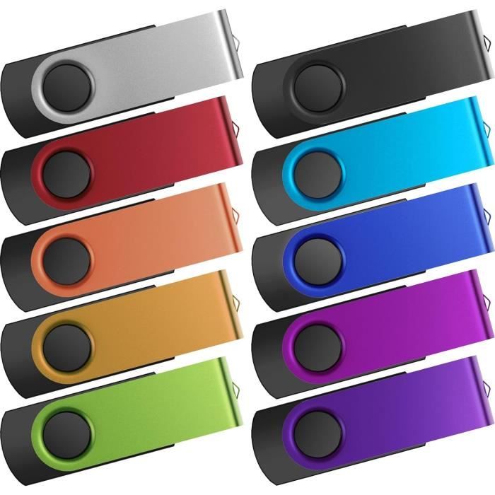 20 Pièce Mémoire Usb Stick (64Mb) Couleur Mixte Pivotante Clé Usb[U3612 ...