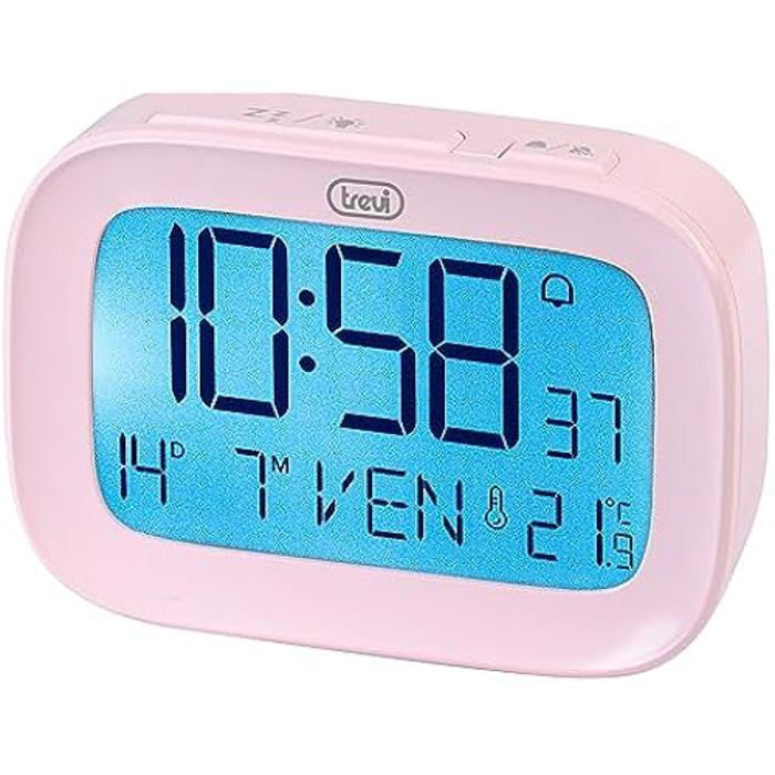 Réveil numérique TREVI SLD 3850 avec thermomètre intégré - Grand écran ...