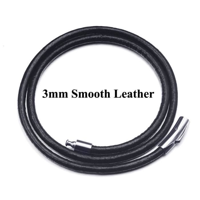 FIREBROS – collier tressé en cuir véritable pour hommes et femmes ...