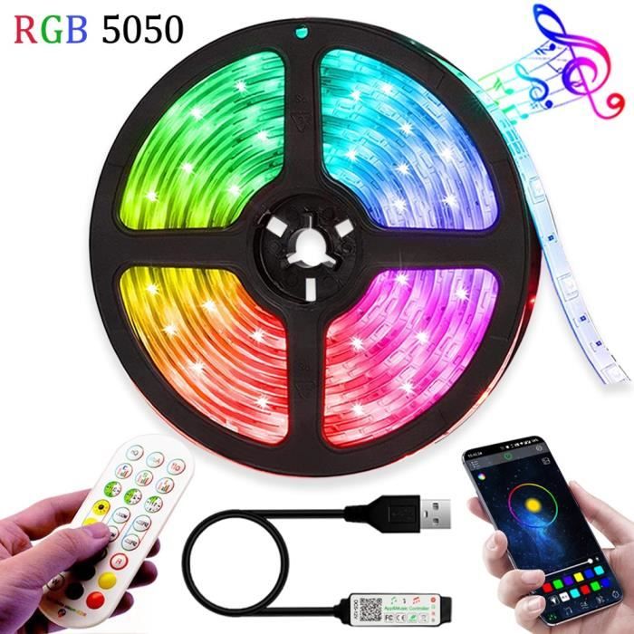 BANDE LED,5050 Bluetooth App-25M--Bande lumineuse LED USB, 1M 30M, RGB 5050 WS2812B, contrôle ...