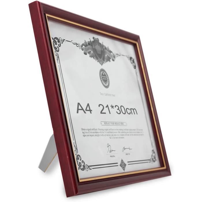 Cadre Diplome A4 Mural Bois Photo Format Certificat Documents Sous ...