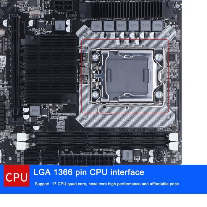 Carte mère DDR3 X58 MXZZAND - Supporte 2 DDR3 LGA 1366 - Jeu ...