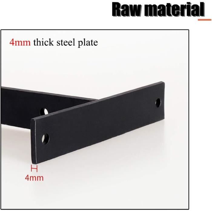 Heavy Duty Équerre Pour Étagère Support Etagere En Fer - 1 Paire Noir ...